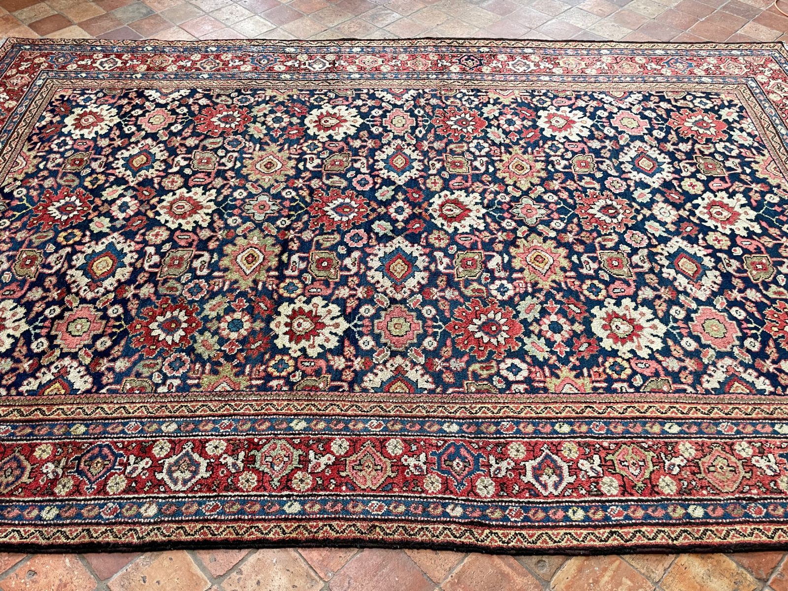 Antique Mahal carpet - Farnham Antique Carpets